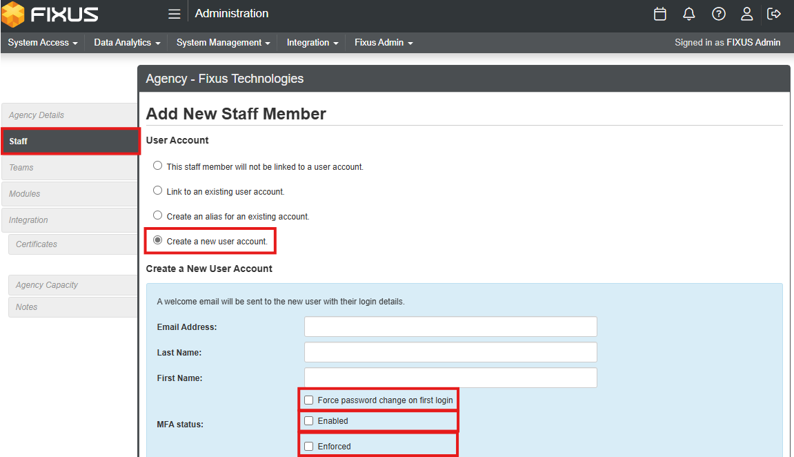 (Admin) How to Add a New User – Fixus Technologies Documentation