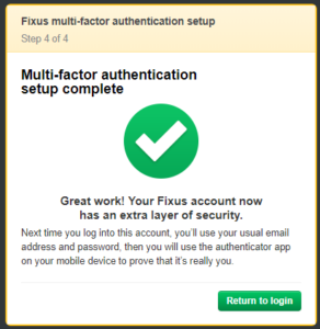 Multi-Factor Authentication (MFA) – Fixus Technologies Documentation