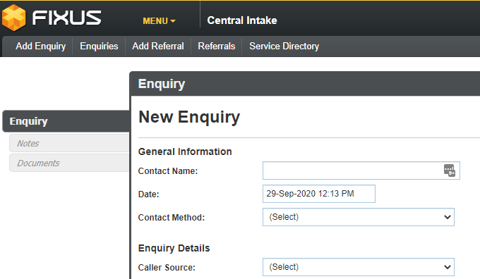 What is Central Intake? – Fixus Technologies Documentation