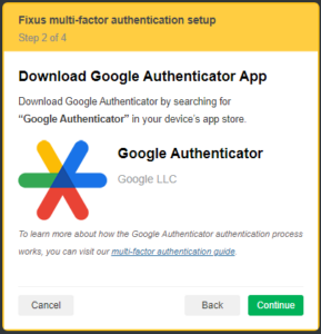 Multi-Factor Authentication (MFA) – Fixus Technologies Documentation